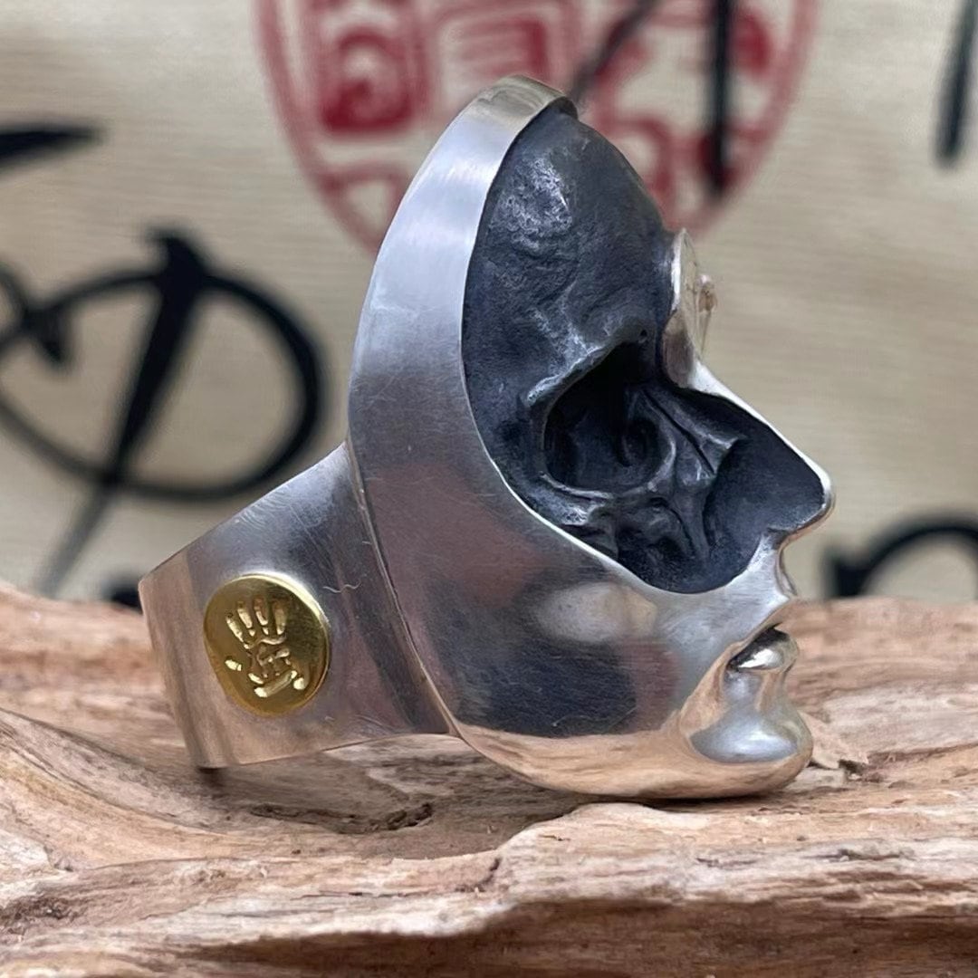 Handmade Sterling Silver Crying Skull Ring: Limited Edition Design - Etsy