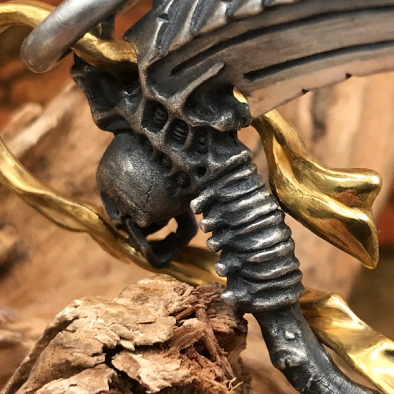 Death's Scythe-hell Blade Pendant — 24K Gold / S925 Silver—handmade ...