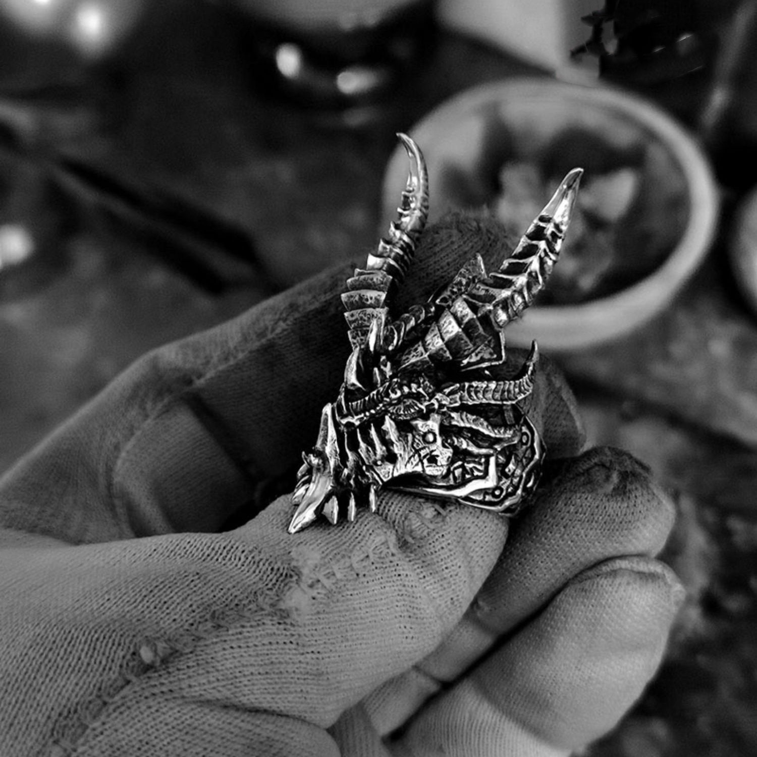 World of Warcraft Deathwing Dragon Head Pendants925 Sterling ...