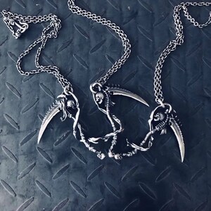 Death's Scythe-hell Blade Pendant — 24K Gold / S925 Silver—handmade ...