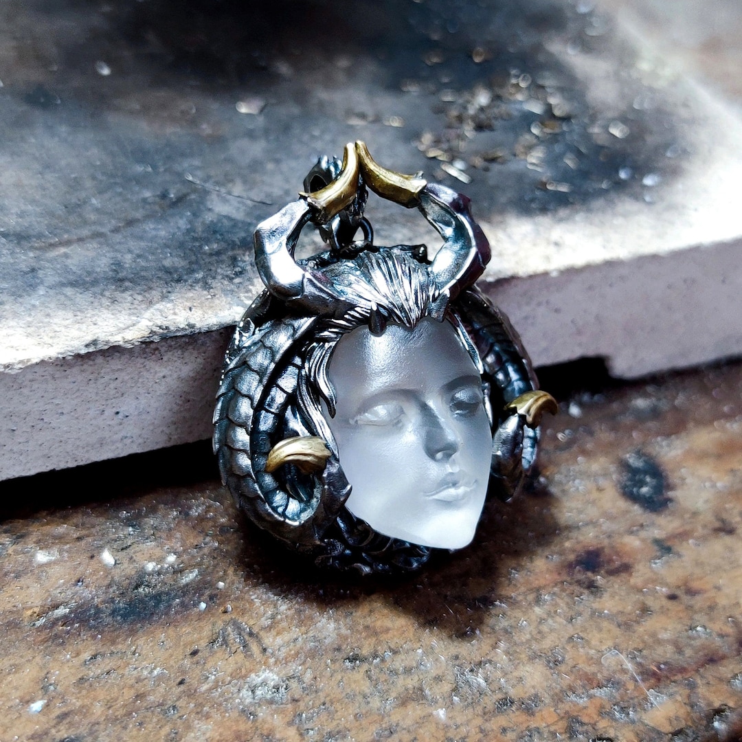 Dark Fairy Tale Style Sleeping Banshee Pendant 3043mm, Inlay Natural ...