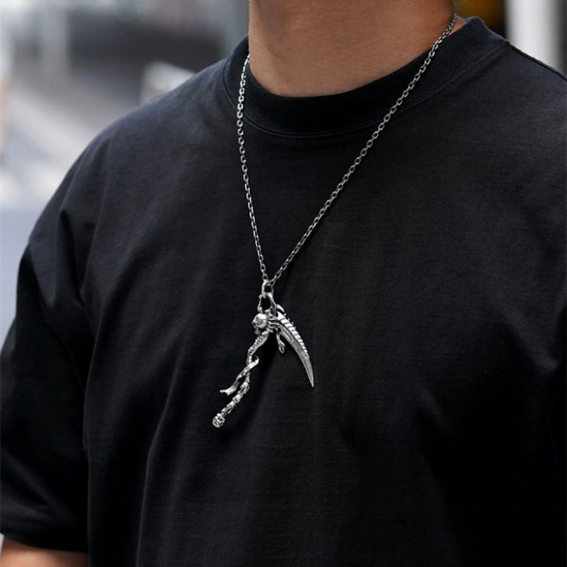 Death's Scythe-hell Blade Pendant — 24K Gold / S925 Silver—handmade ...