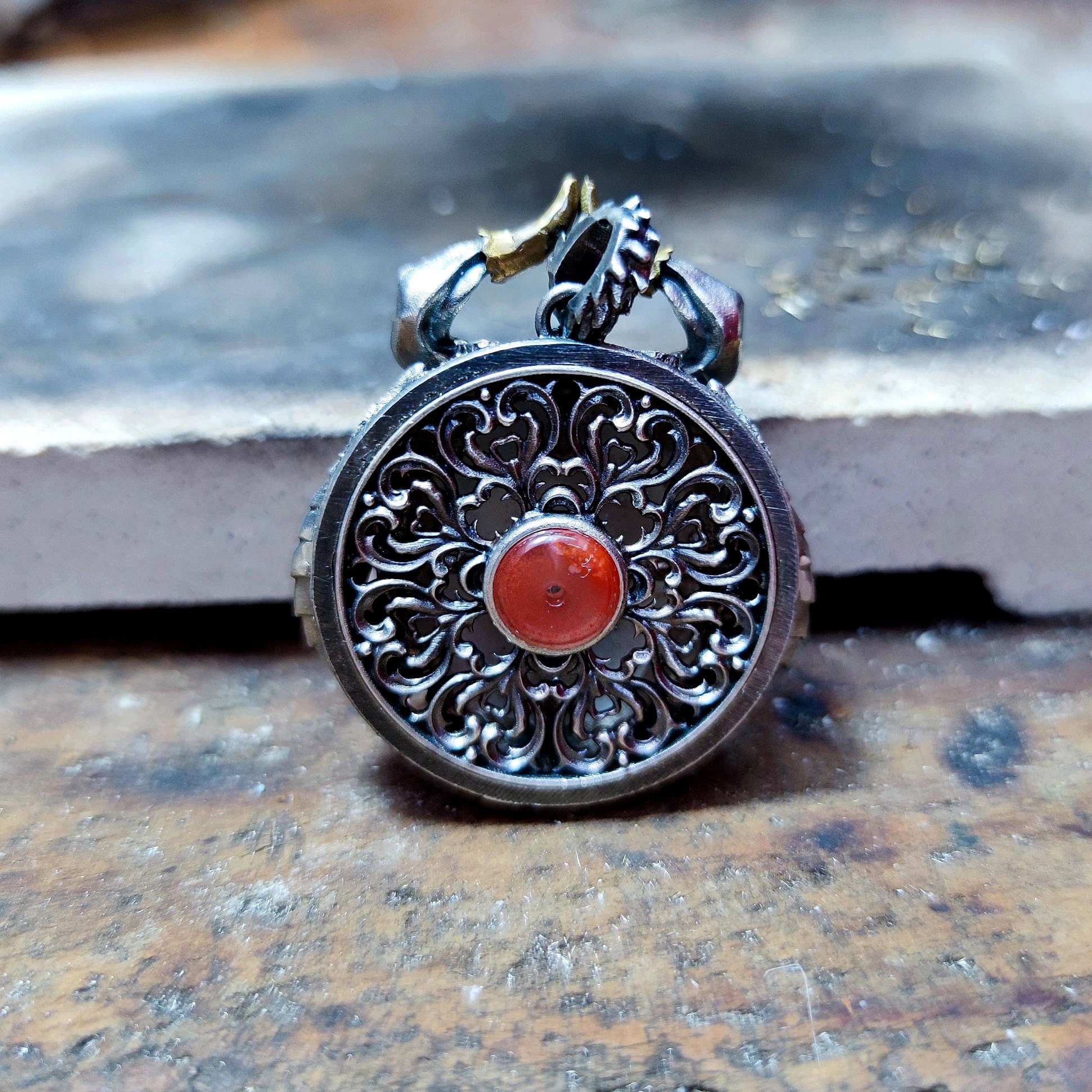 Dark Fairy Tale Style Sleeping Banshee Pendant 3043mm, Inlay Natural ...