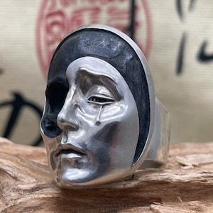 Handmade Sterling Silver Crying Skull Ring: Limited Edition Design - Etsy