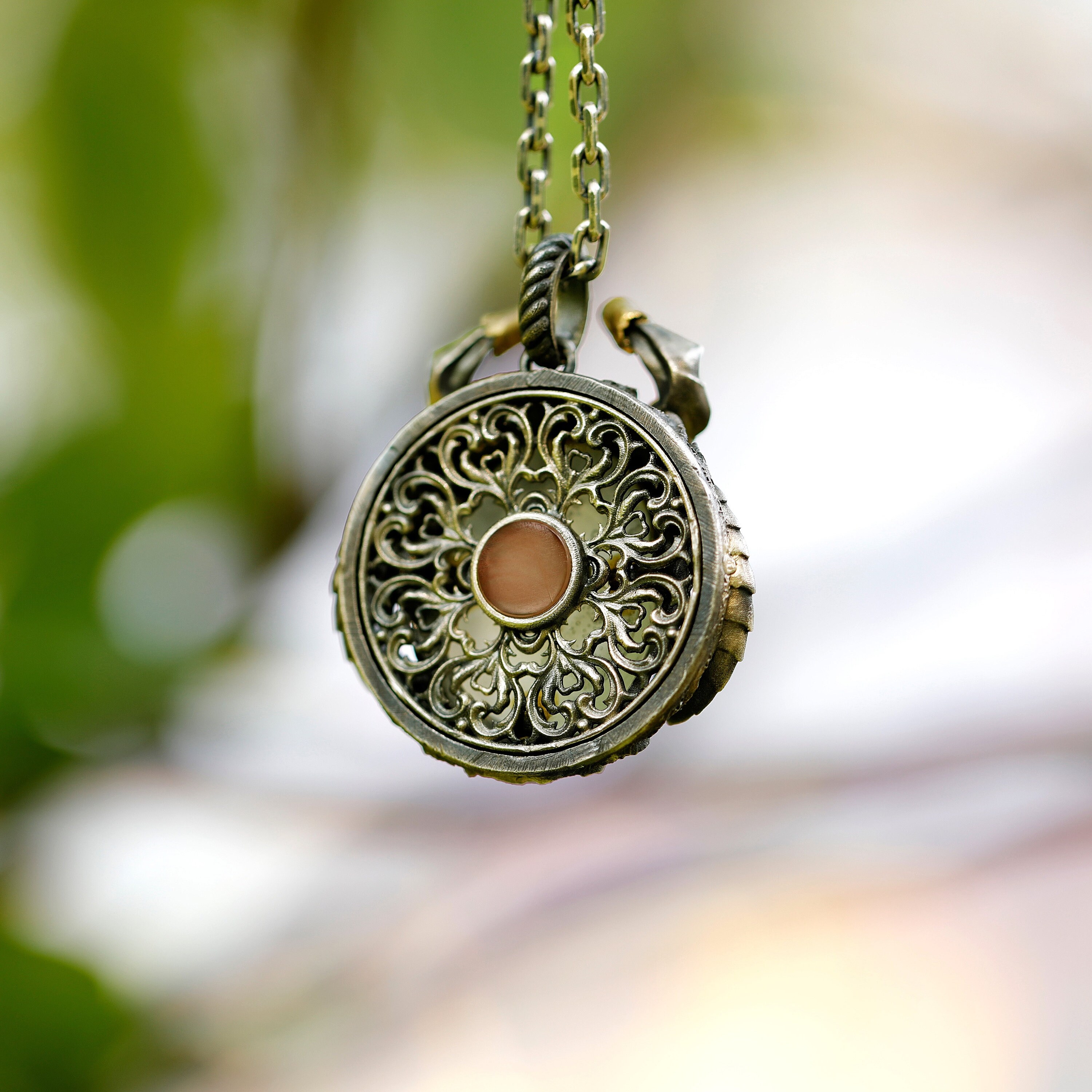 Dark Fairy Tale Style Sleeping Banshee Pendant 3043mm, Inlay Natural ...