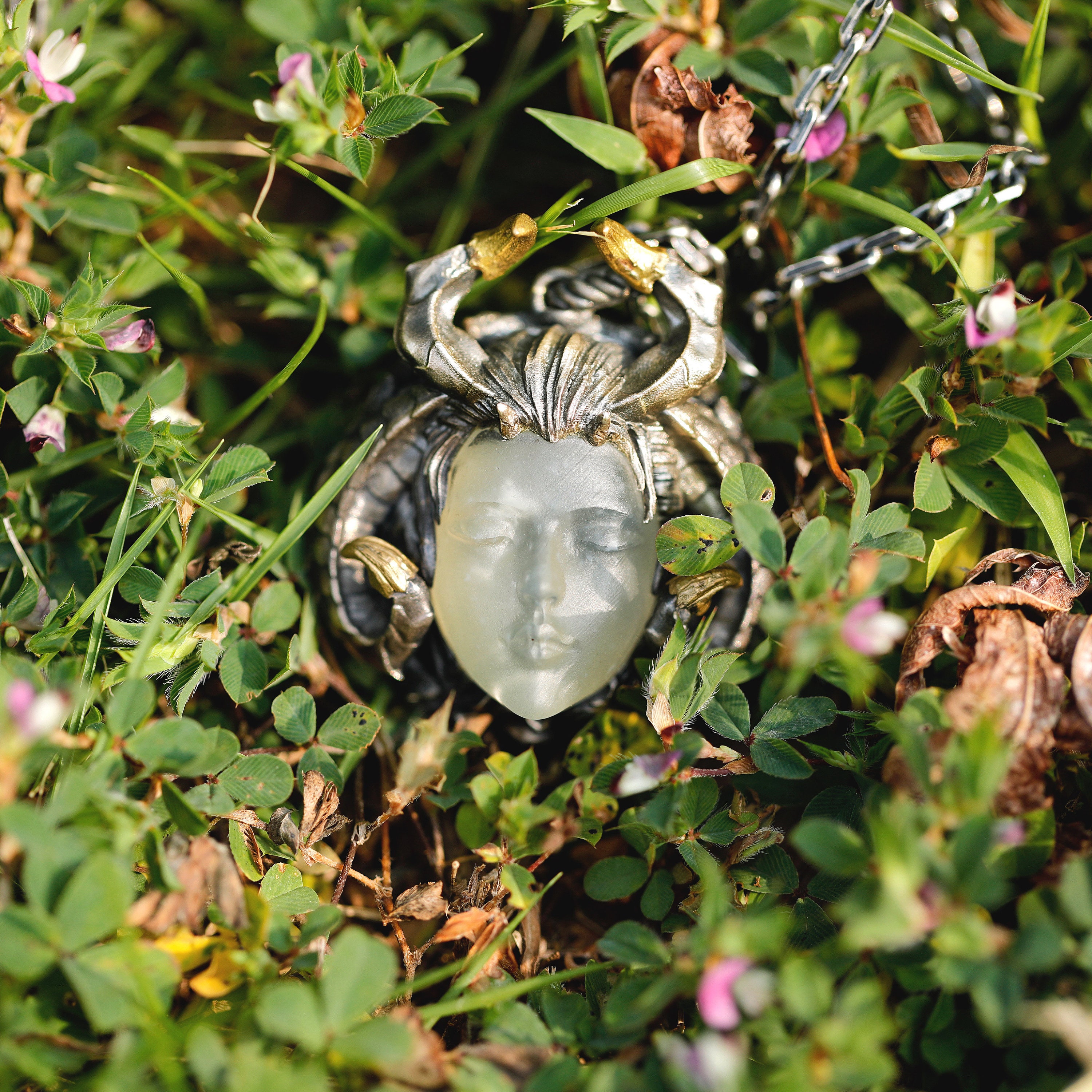 Dark Fairy Tale Style Sleeping Banshee Pendant 3043mm, Inlay Natural ...