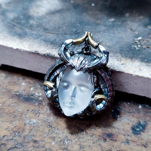 Dark Fairy Tale Style Sleeping Banshee Pendant 3043mm, Inlay Natural ...