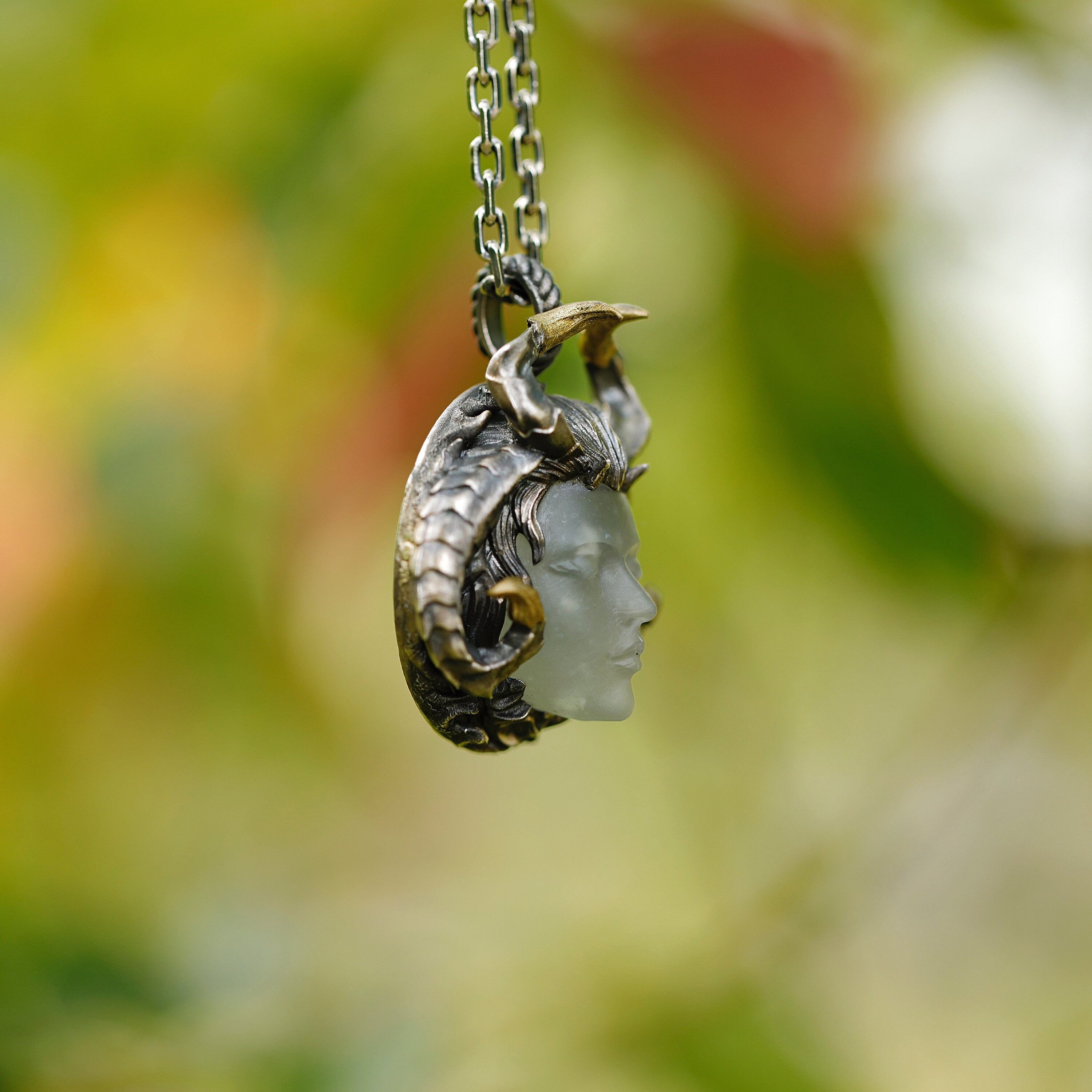 Dark Fairy Tale Style Sleeping Banshee Pendant 3043mm, Inlay Natural ...