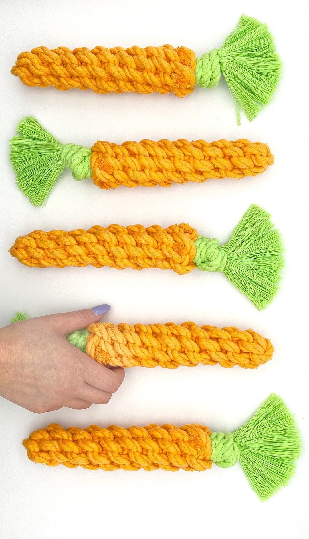Carrot Rope Toy - Etsy Italia
