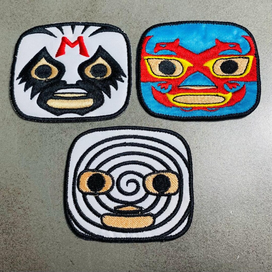 Lucha Libre 3 Pack Mil Mascaras, Dos Caras, Cicodelico Iron on Patches - Etsy