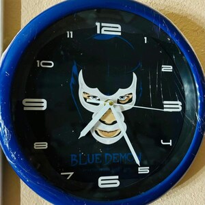 Lucha Libre Blue Demon Wall Clock - Etsy