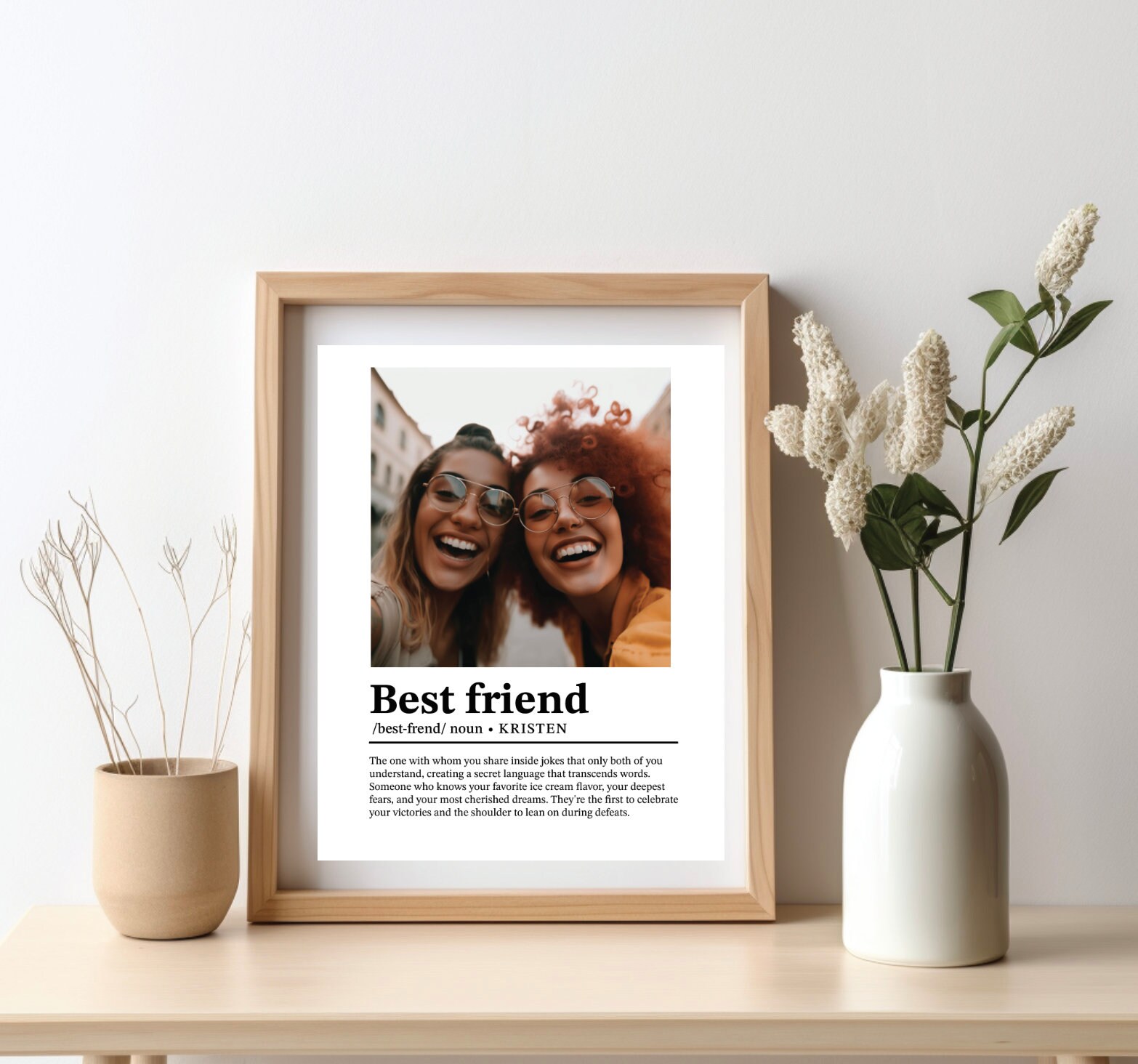 Custom Best Friend Print | Personalized BFF Definition Art | Soulmate ...