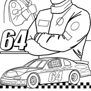 tony stewart race car coloring pages