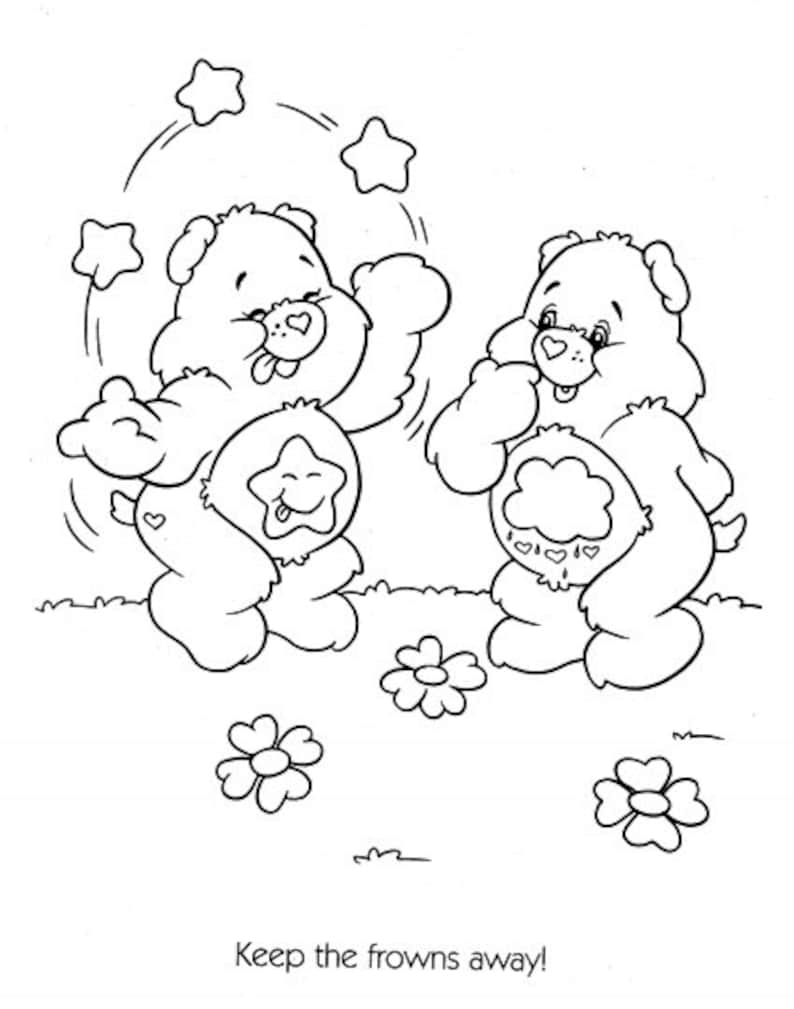 65-page Printable Care Bears Colouring Pages - Etsy Canada