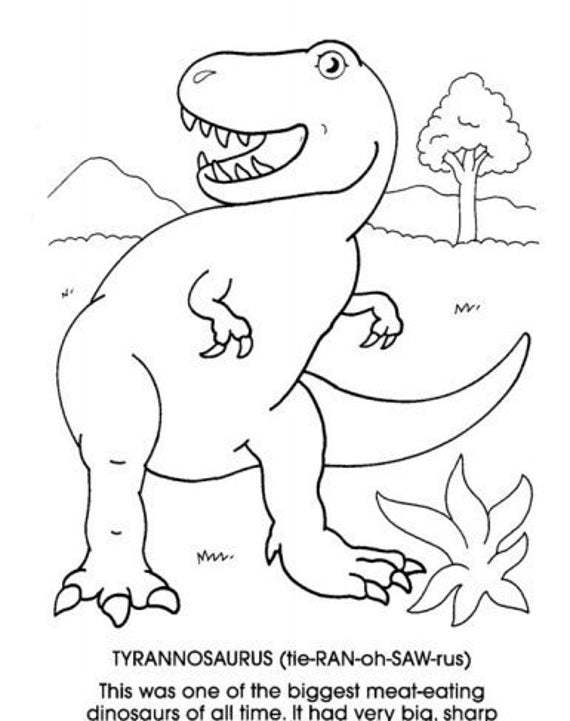 30-page Dinosaur Printable Colouring Pages | Etsy