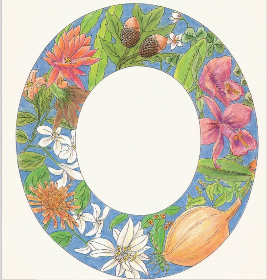 31-page Floral Alphabet Printable Colouring Pages - Etsy