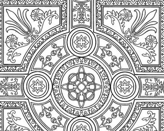 Abstract Design Digital Coloring Pages - Etsy