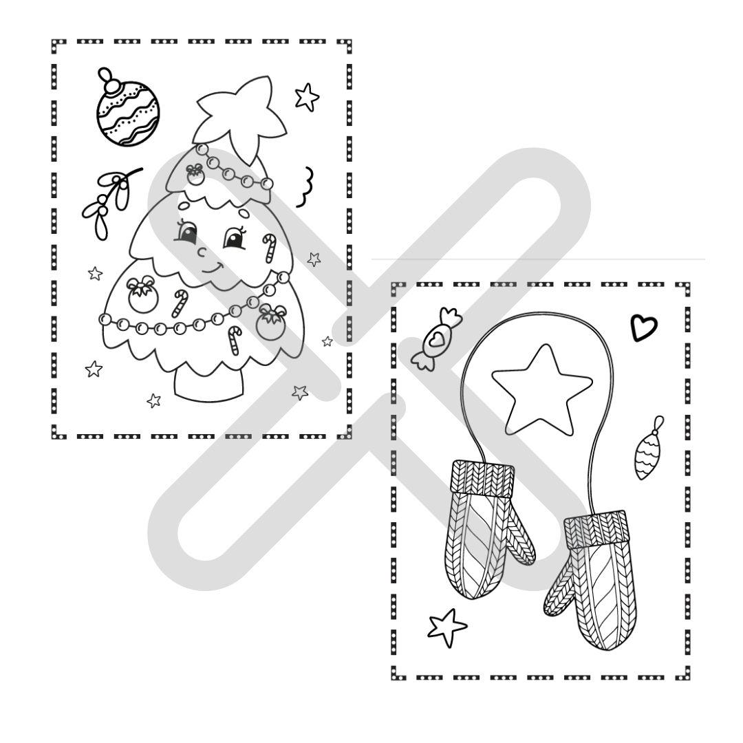 20-page Printable Christmas Coloring Book, Digital Colouring Pages ...