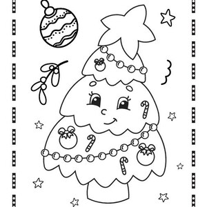 20-page Printable Christmas Coloring Book, Digital Colouring Pages ...