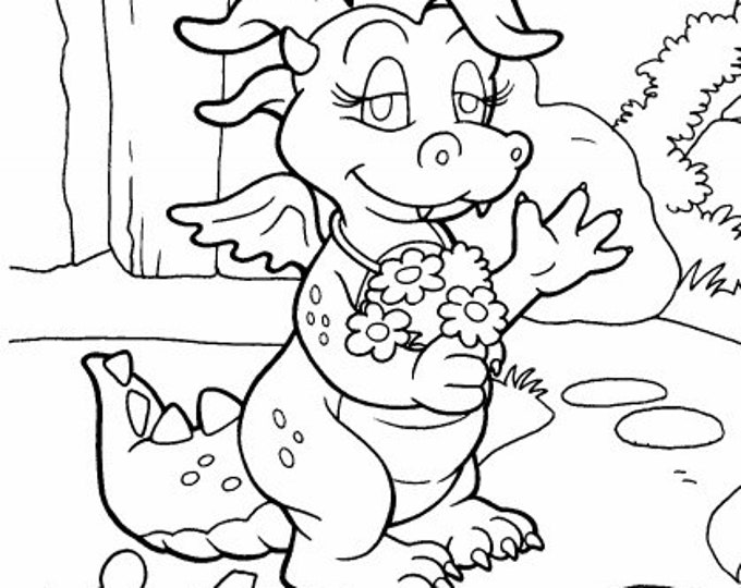 78-page Dragon Tales Printable Colouring Pages - Etsy