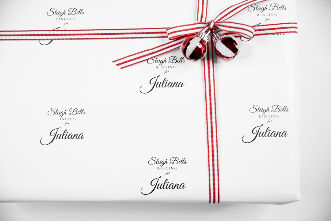 Personalized Wrapping Paper Wedding Bells Ringing Sleigh - Etsy