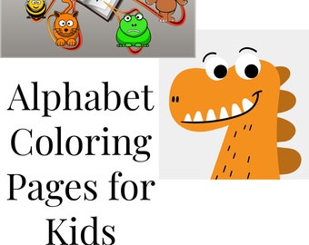 Printable Kids Alphabet Coloring Pages for Fun and Education, Instant ...