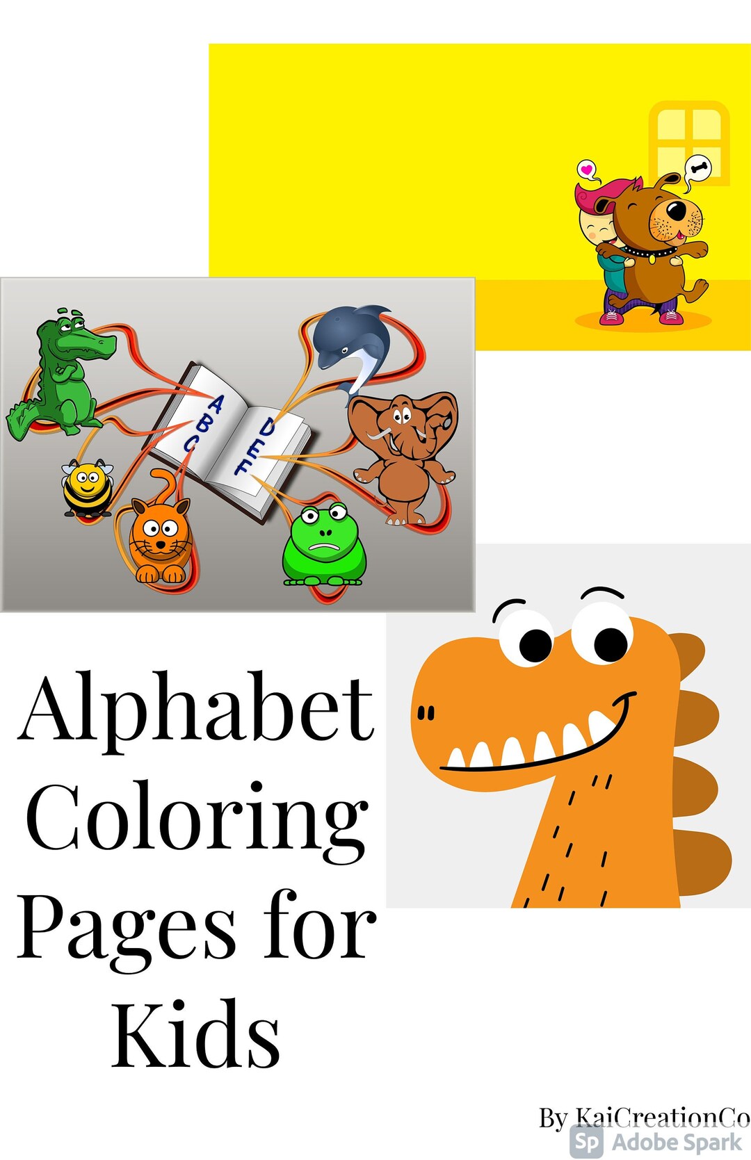Digital Alphabet Coloring Pages for Kids: Animals 2 - Etsy
