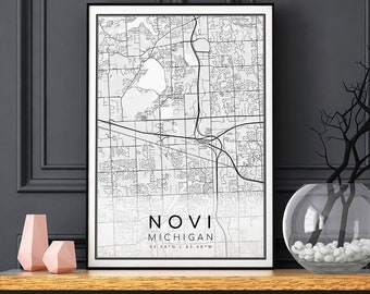 Novi City Map - Etsy