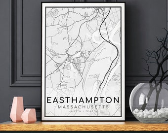 Easthampton Ma Map - Etsy