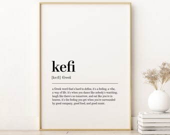 DIGITAL FILE Greek Sayings Kefi Digital Print - Etsy