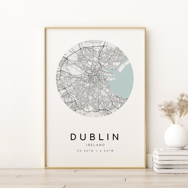 Map of Dublin - Etsy