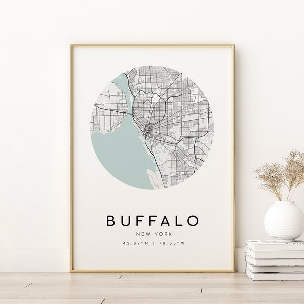 Buffalo Map - Etsy