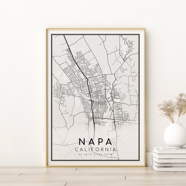 Napa City Map Poster - Etsy