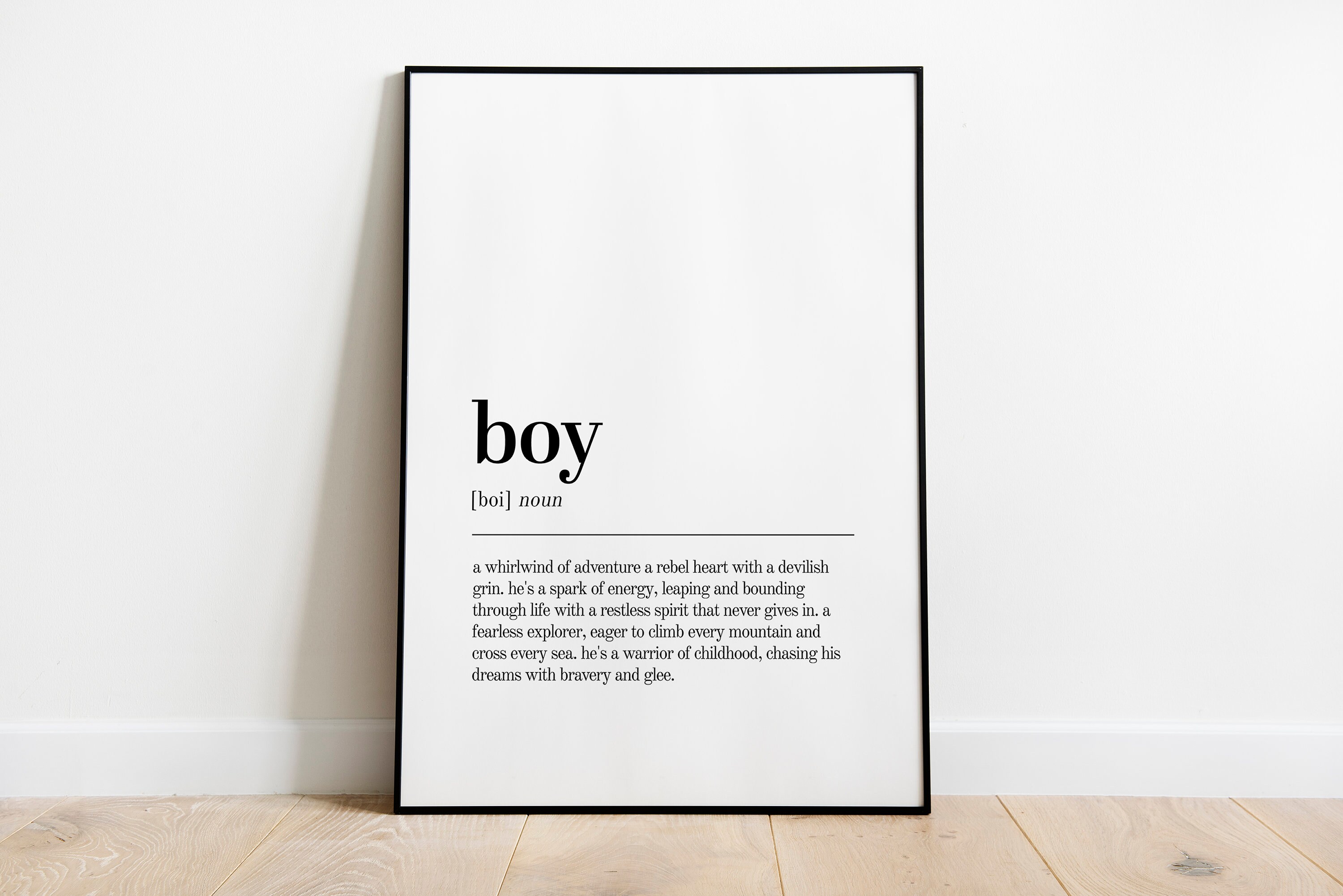Boy Definition Print, Boy Printable Poster, Retro Boy Art Prints ...