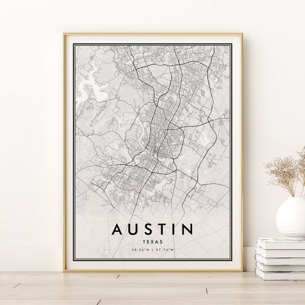 Austin Map - Etsy