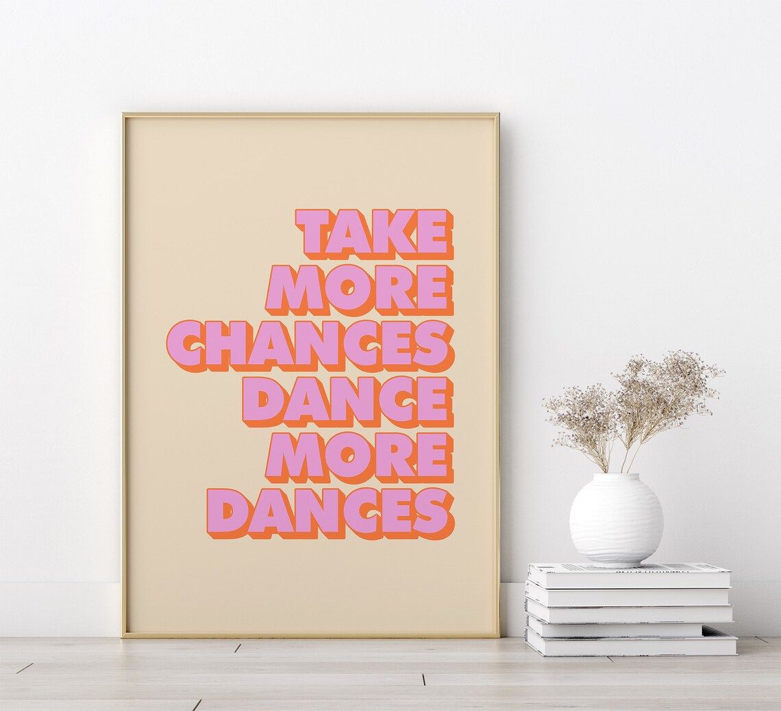 DANCE MORE DANCES Print | Gift for Him | Dance More Dances Text Poster ...
