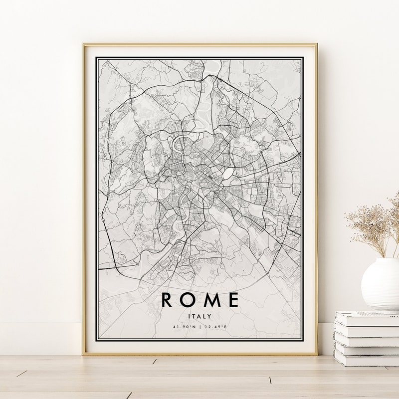 Map of Rome City Streets - Etsy