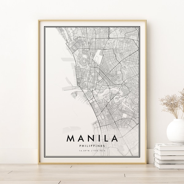Manila Map Print - Etsy