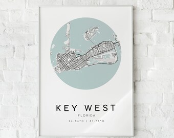 Custom Key West Map - Etsy