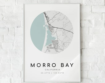 Morro Bay Map Print - Etsy