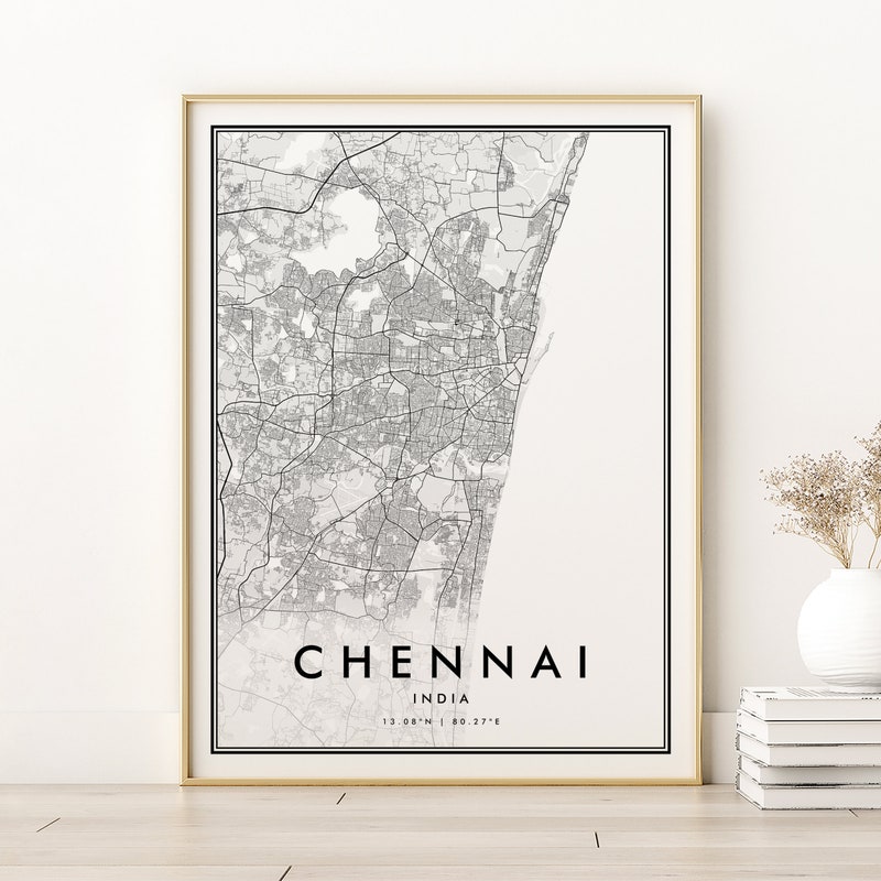 Chennai Poster Map - Etsy