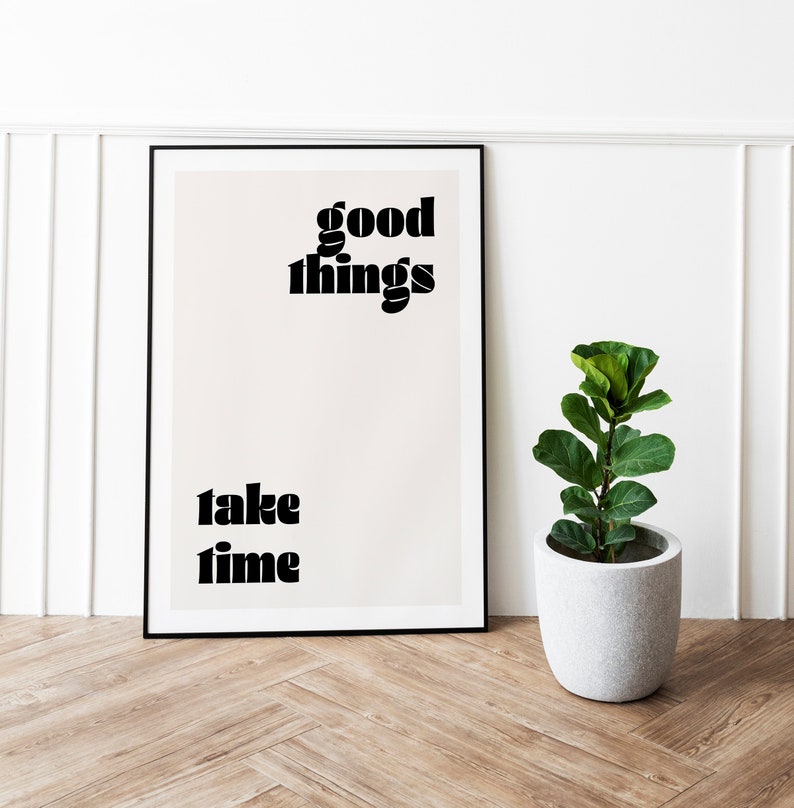 Good Things Take Time Print | Fashion Wall Poster | Valentines Day ...
