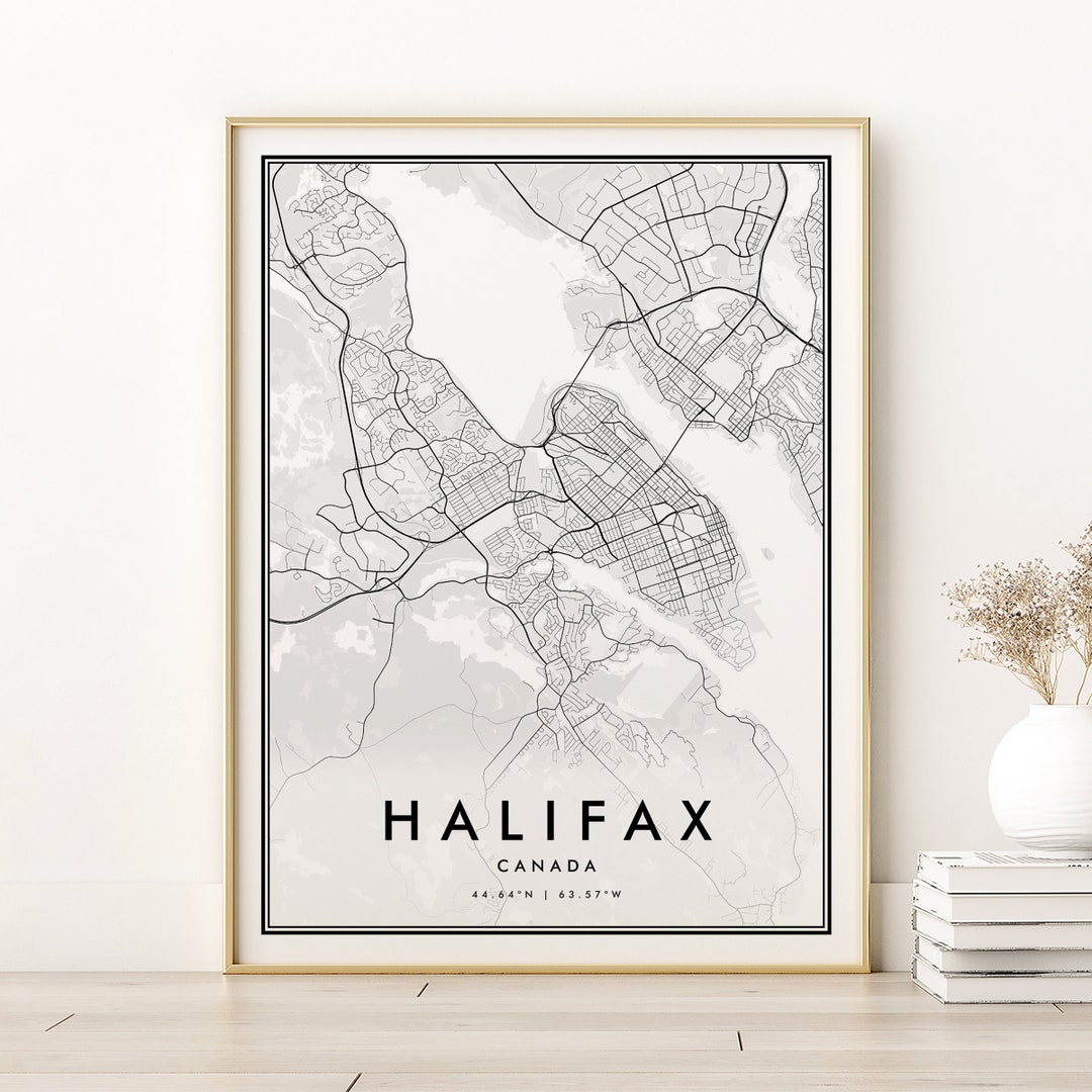 Halifax Map Print, Minimalist Halifax Canada City Map, Canada City Map ...