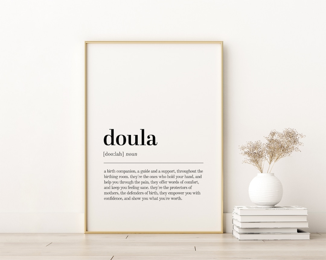 Doula Definition Print, Doula Printable Poster, Retro Wall Art Prints ...