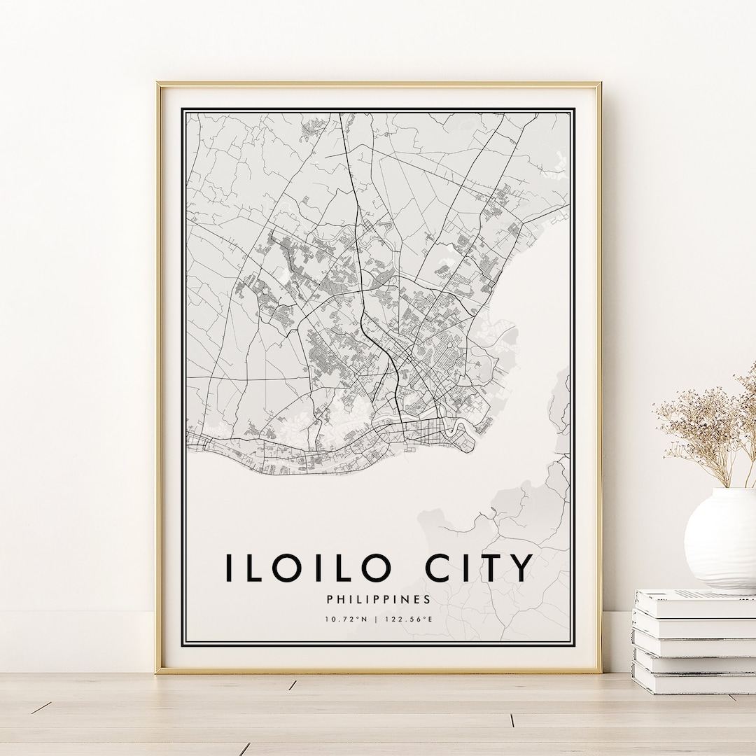 Iloilo City Map, Minimalist Map Print, Iloilo City Philippines City Map ...