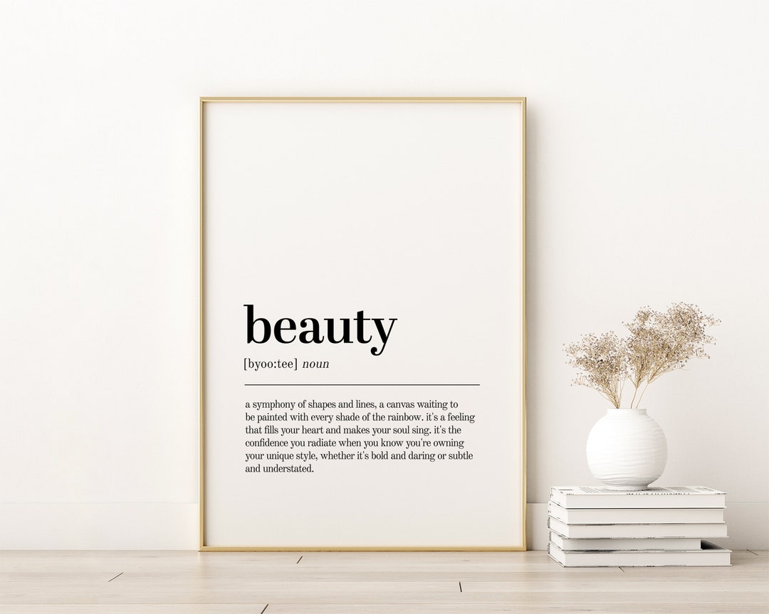 Beauty Definition Print, Beauty Office Definition Print, Unique Gift ...