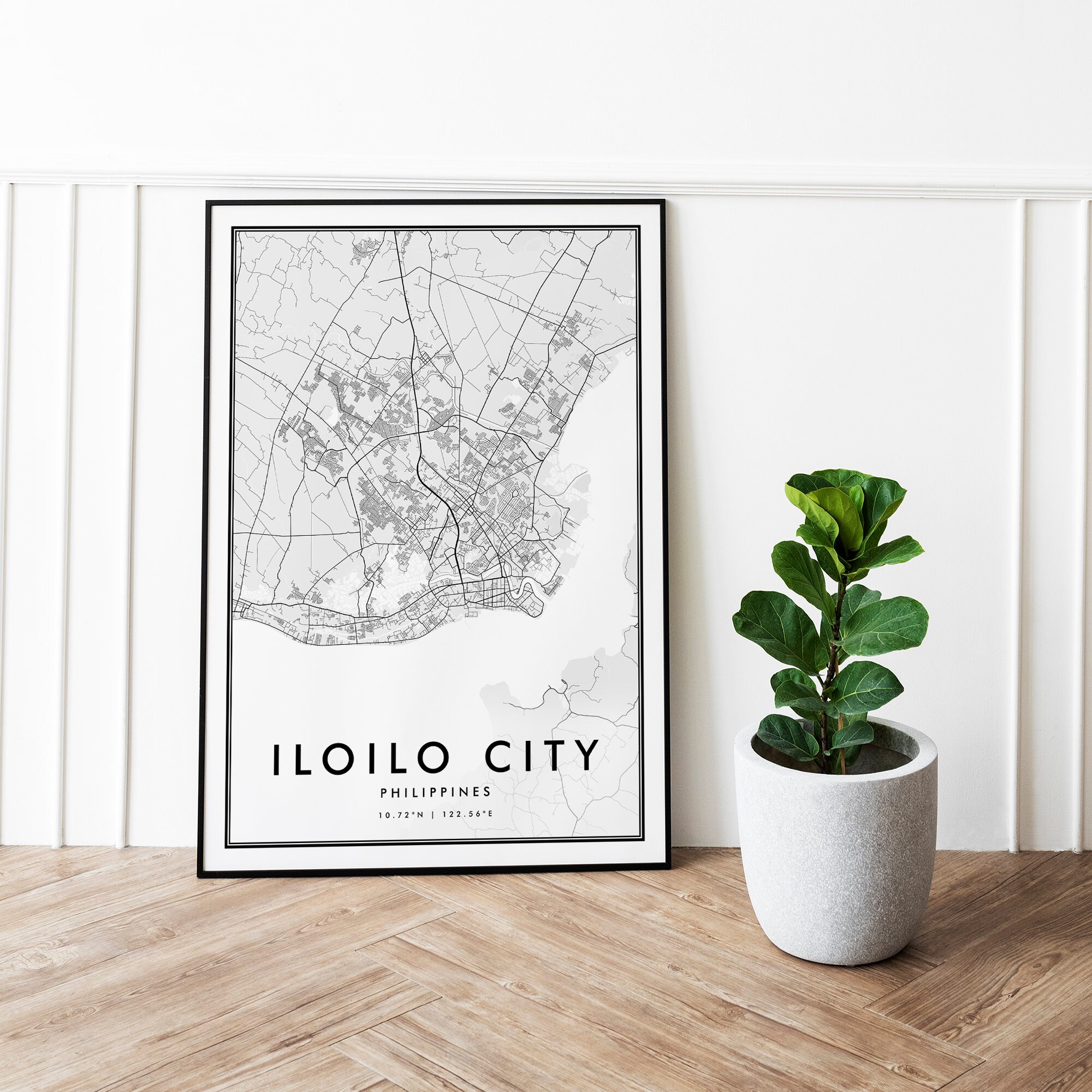 Iloilo City Map, Minimalist Map Print, Iloilo City Philippines City Map ...