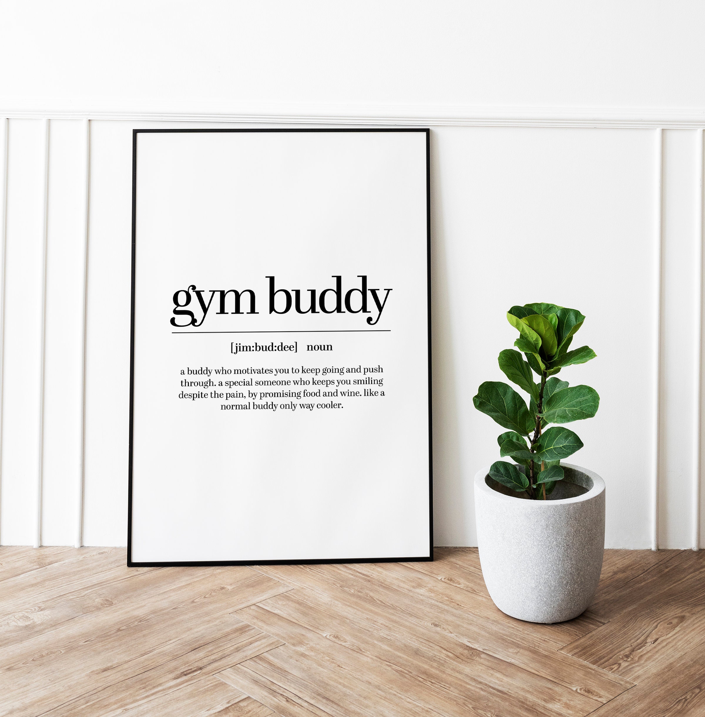 Gym Buddy Definition Print Printable Poster Gym Buddy Art - Etsy