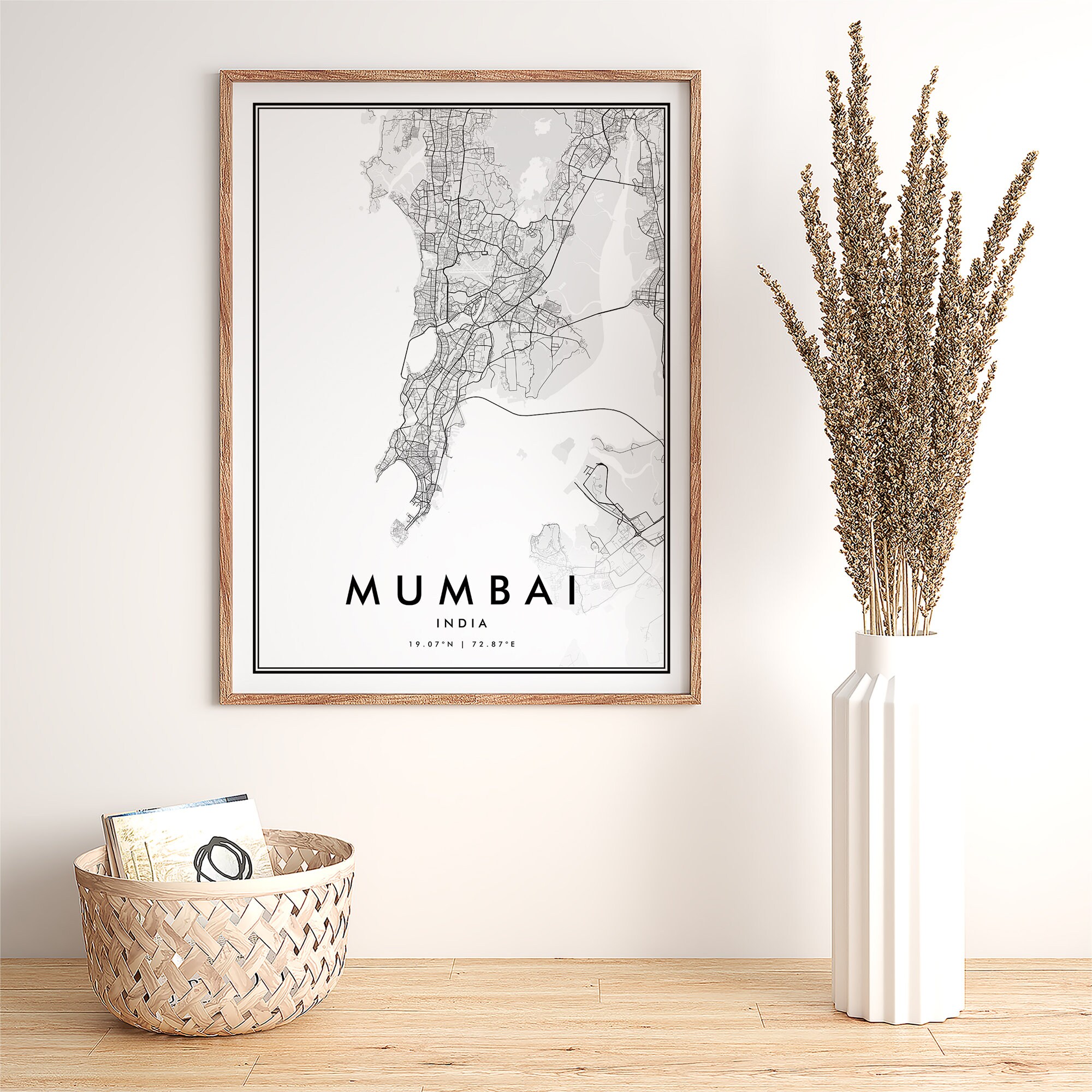 Mumbai Map Print, Mumbai India Personalized City Map, New Job Gift ...