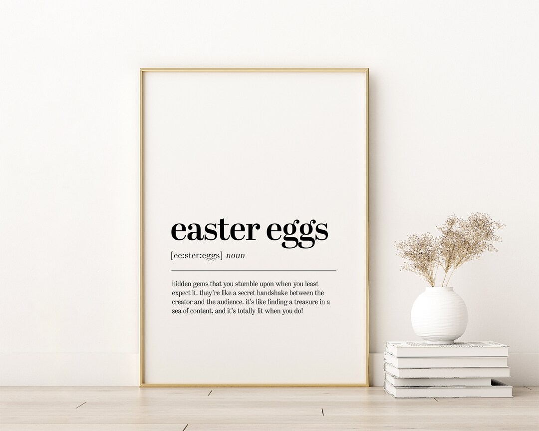 Easter Eggs Definition Print, Office Definition Print, Unique Gift Idea ...